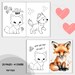 Coloring Pages for Kids, Little Fox Coloring Book, Animal Coloring ...