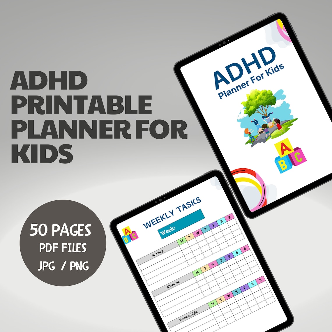Printable ADHD Planner for Kids, ADHD Daily Planner 2024, School ...
