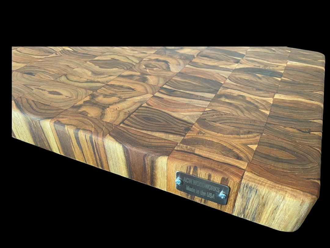 Large Teak End Grain Cutting Biard - Etsy