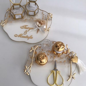 Engagement Wedding Tray , Personalized Tray Set , Resin Tray Set,epoxy ...