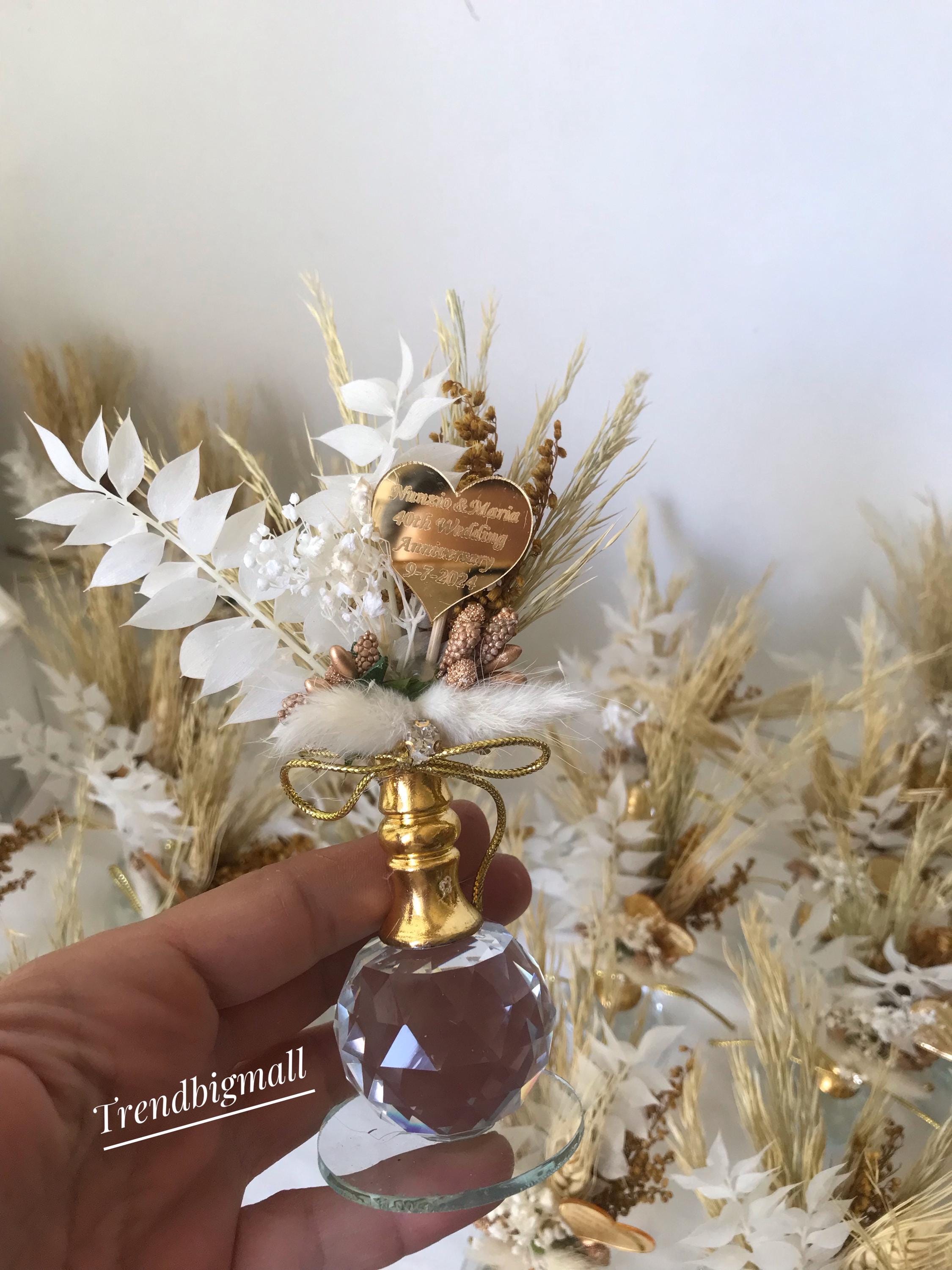 Personalized Crystal Wedding Favors, Elegant Floral Guest Gifts - Etsy