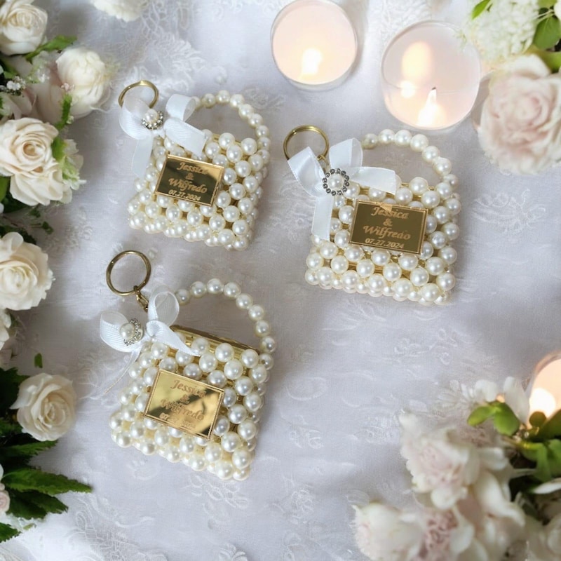 Mini Pearl Bag Favor Bag - Etsy UK