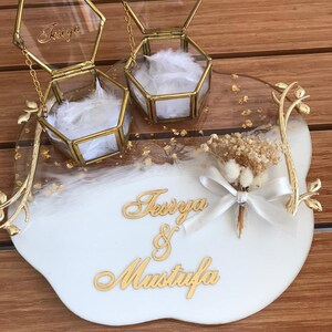 Engagement Wedding Tray , Personalized Tray Set , Resin Tray Set,epoxy ...