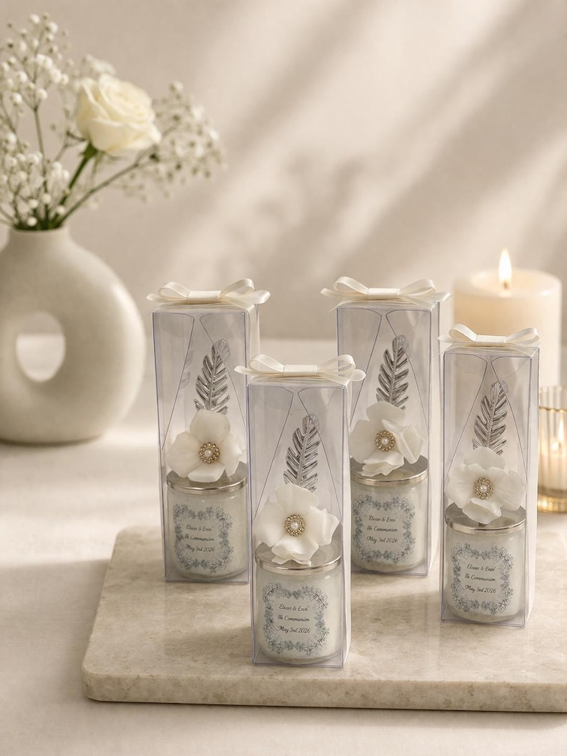 Personalized Wedding Candle Favors,elegant Glass Wedding Candle Favors ...