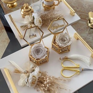 Personalized Tray Set ,engagement Tray Set , Ring Tray , Nikkah Tray ...