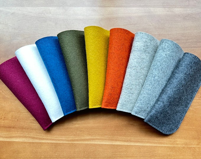 Wool Felt Simple Eyeglass Case: Assorted Colors - Etsy