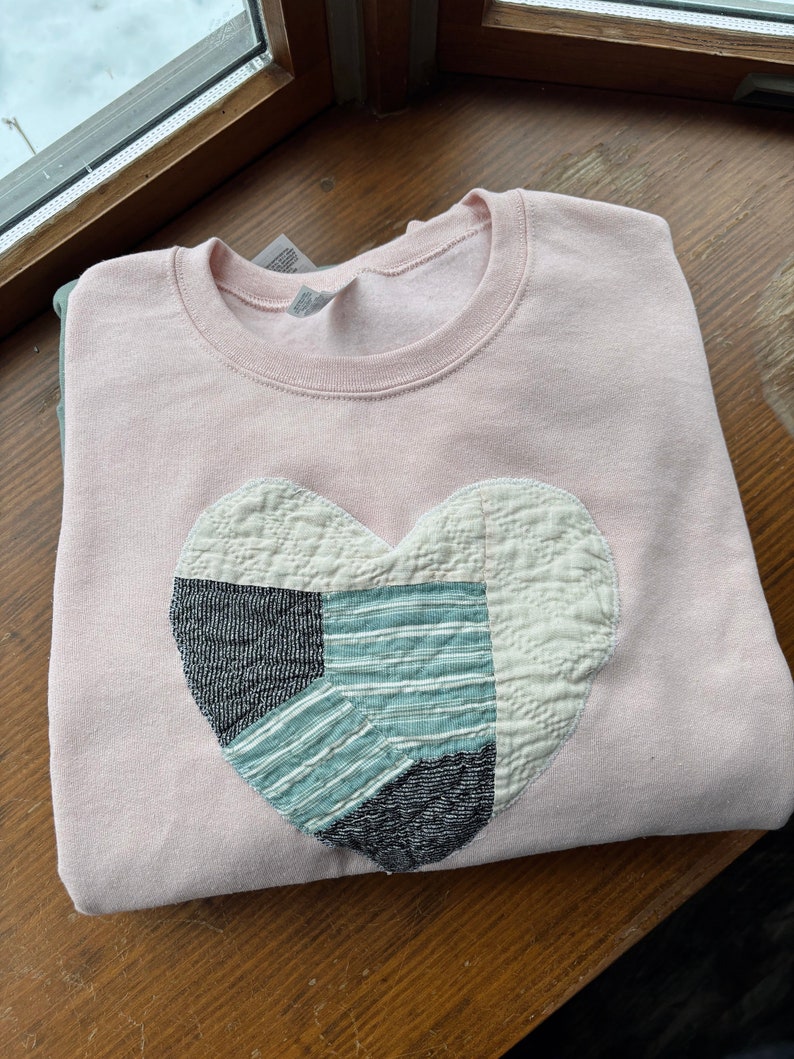 Vintage Sweatshirt, Repurposed Crewneck, Quilt Patchwork Sweatshirt - Etsy