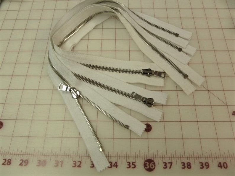 50 Pc of 20 Inch Metal Zippers High-quality Nickel Plate - Etsy
