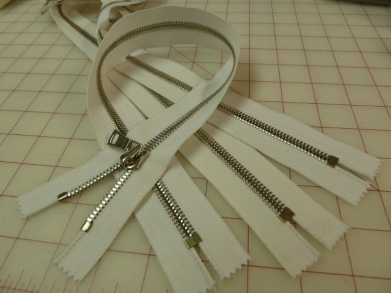50 Pc of 20 Inch Metal Zippers High-quality Nickel Plate - Etsy