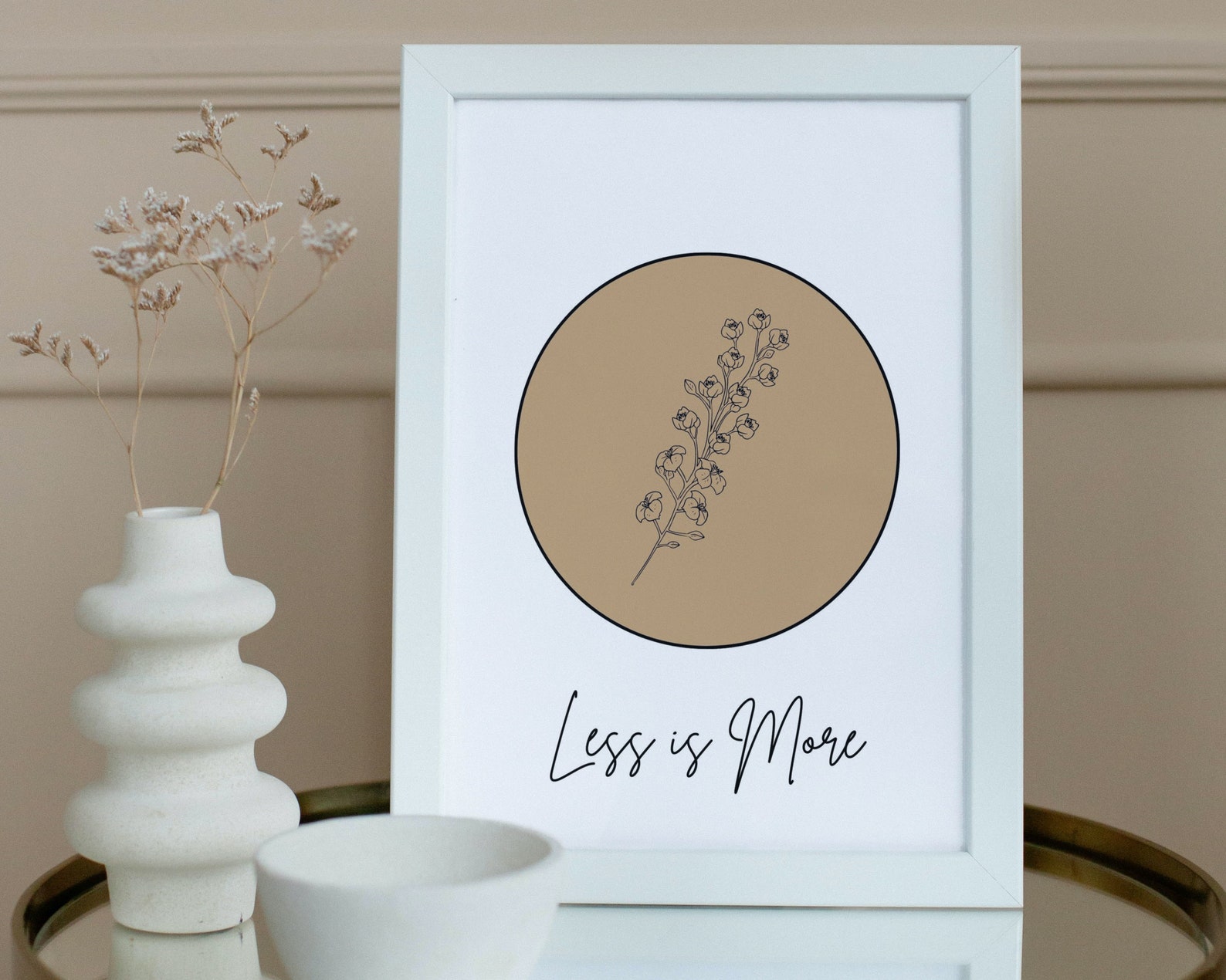 Minimalist Less is More Floral Digital Download Wall Art Print Modern ...