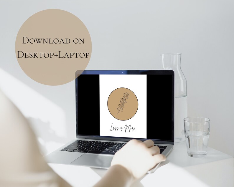 Minimalist Less is More Floral Digital Download Wall Art Print Modern ...