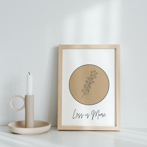 Minimalist Less is More Floral Digital Download Wall Art Print Modern ...