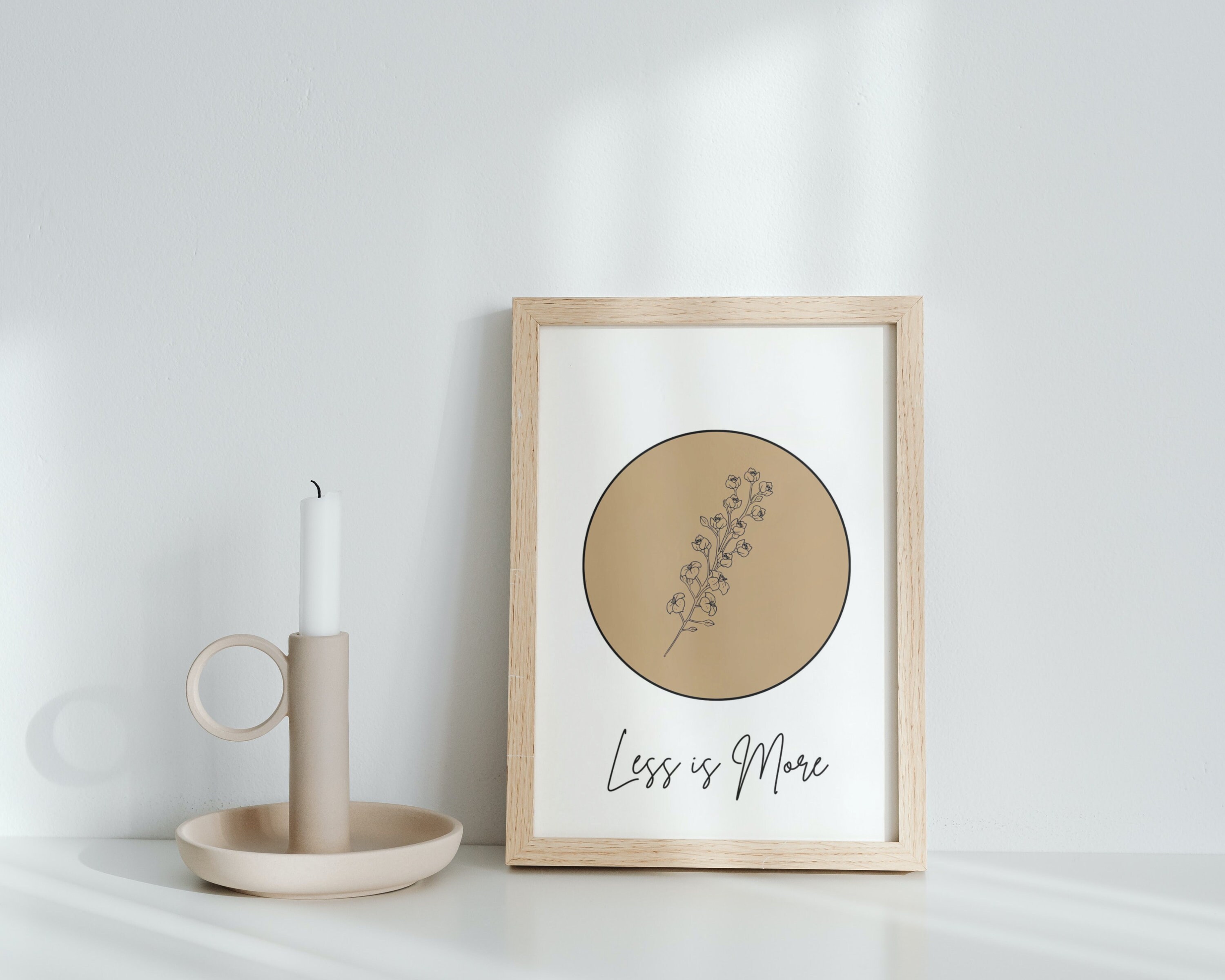 Minimalist Less is More Floral Digital Download Wall Art Print Modern ...