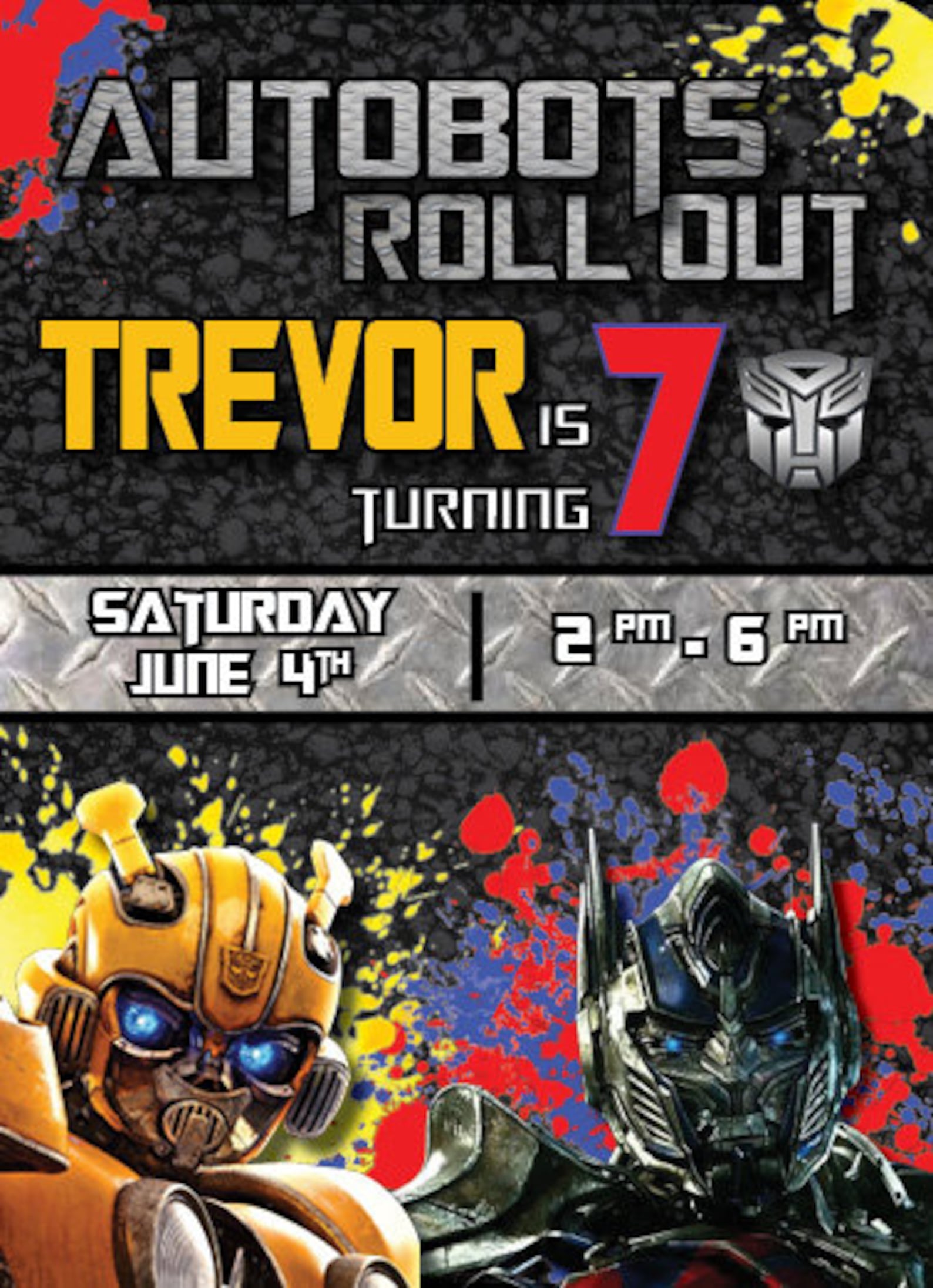 Transformers Invitation - Etsy