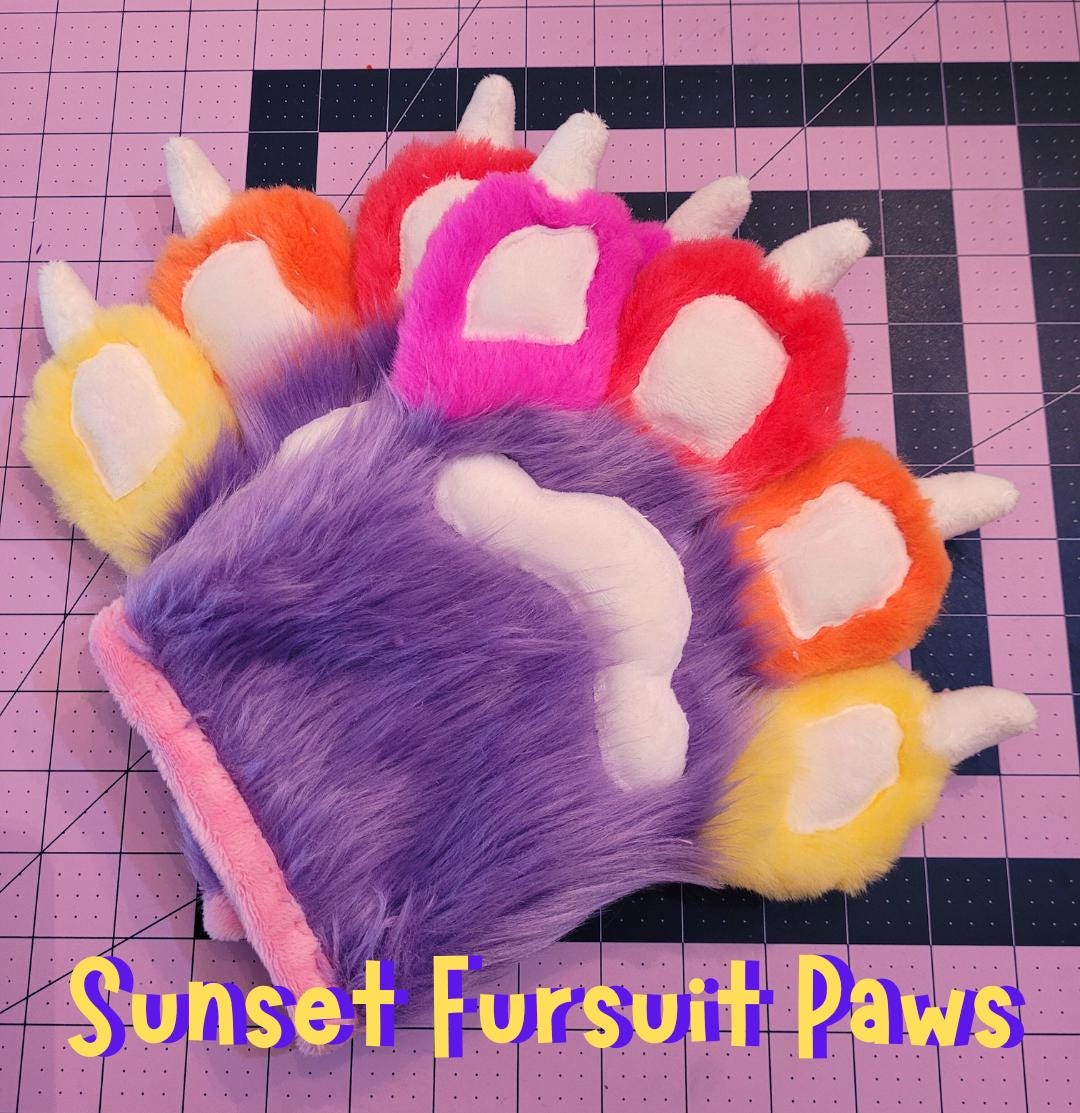 Sunset Fursuit Paws, 70's/sunset Themed - Etsy