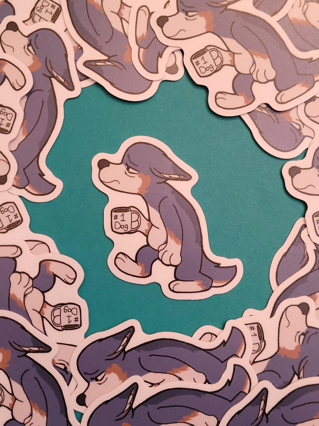 Number 1 Dog Sticker, Cute Furry Sticker - Etsy