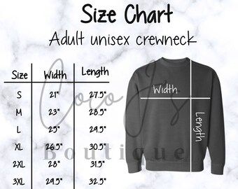 Inclusive Size Chart - Etsy