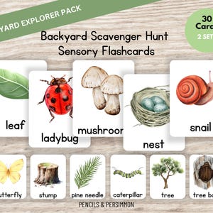 Backyard Adventure Flashcards for Kids – Nature Hunt With Sensory ...