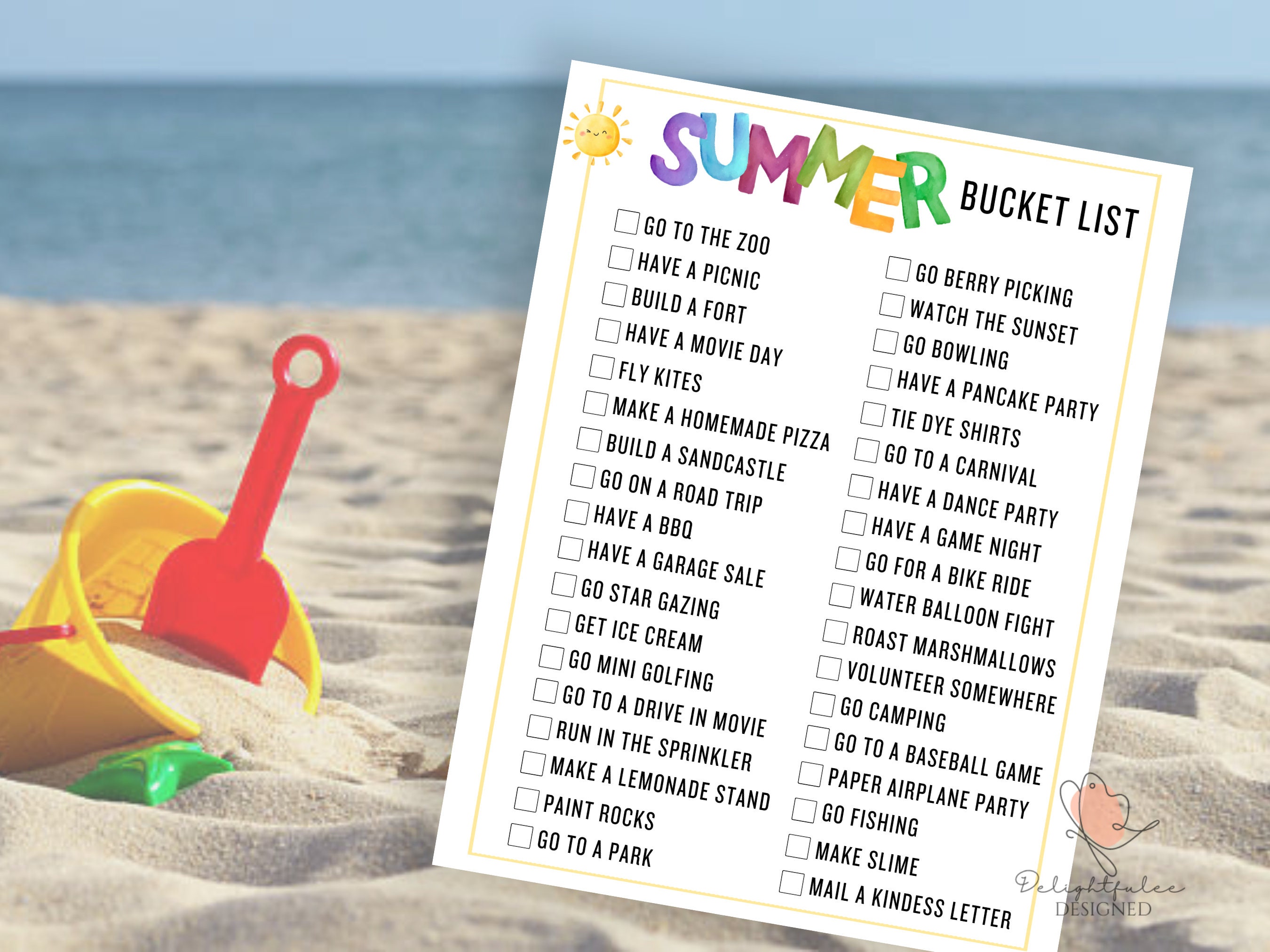 Summer Bucket List | Printable Summer Activities for Kids and Adults ...