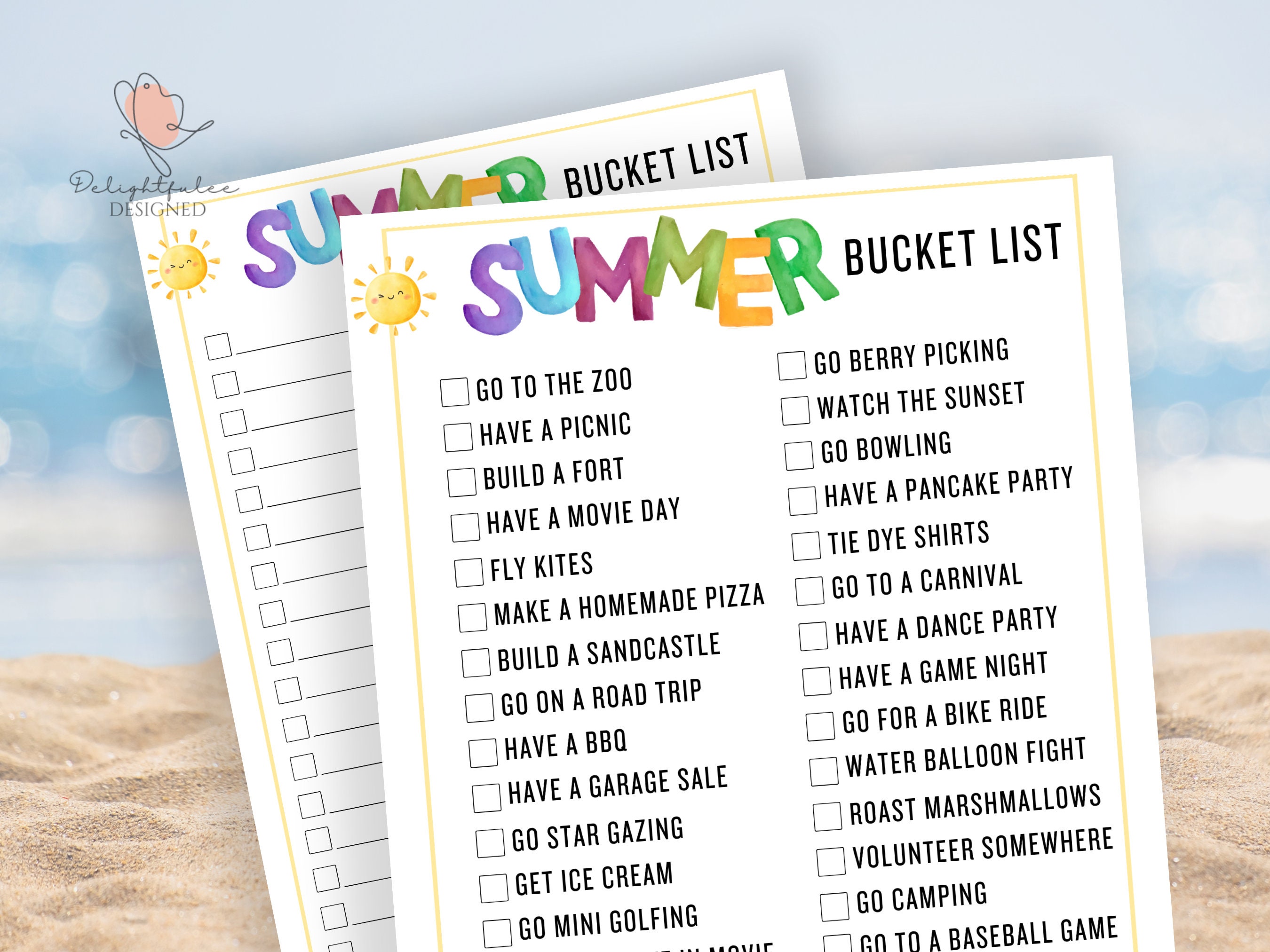 Summer Bucket List | Printable Summer Activities for Kids and Adults ...