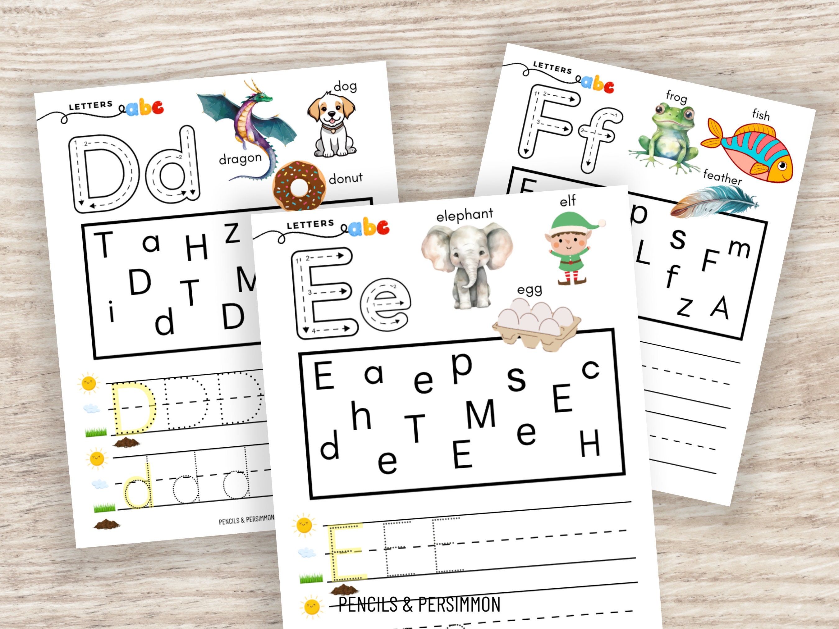 26 ABC Phonics Tracing Sheets. Preschool- Kindergarten Handwriting and ...