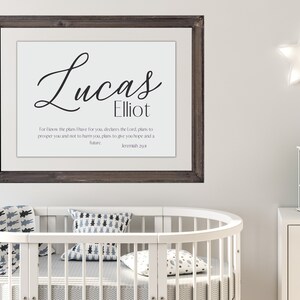 CHRISTIAN NURSERY PRINT Wall Sign Baby Name Wall Printable - Etsy