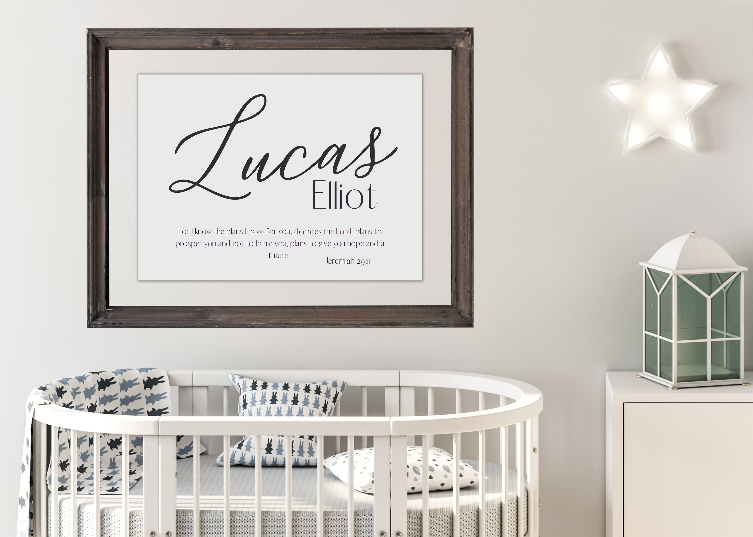 CHRISTIAN NURSERY PRINT Wall Sign Baby Name Wall Printable Custom Wall ...
