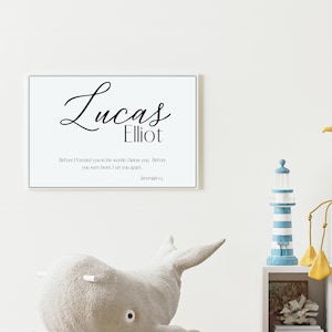 CHRISTIAN NURSERY PRINT Wall Sign Baby Name Wall Printable - Etsy