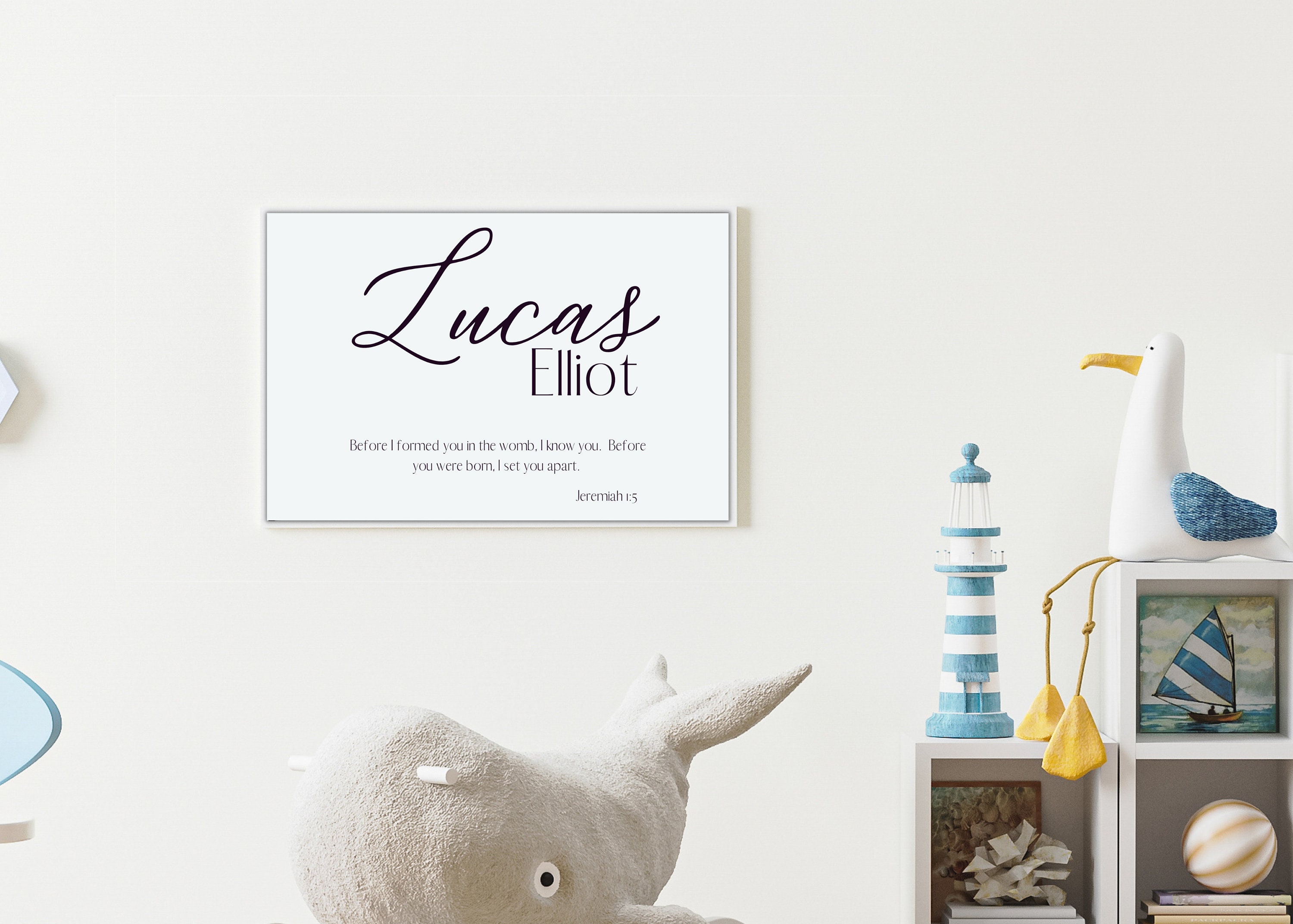CHRISTIAN NURSERY PRINT Wall Sign Baby Name Wall Printable - Etsy