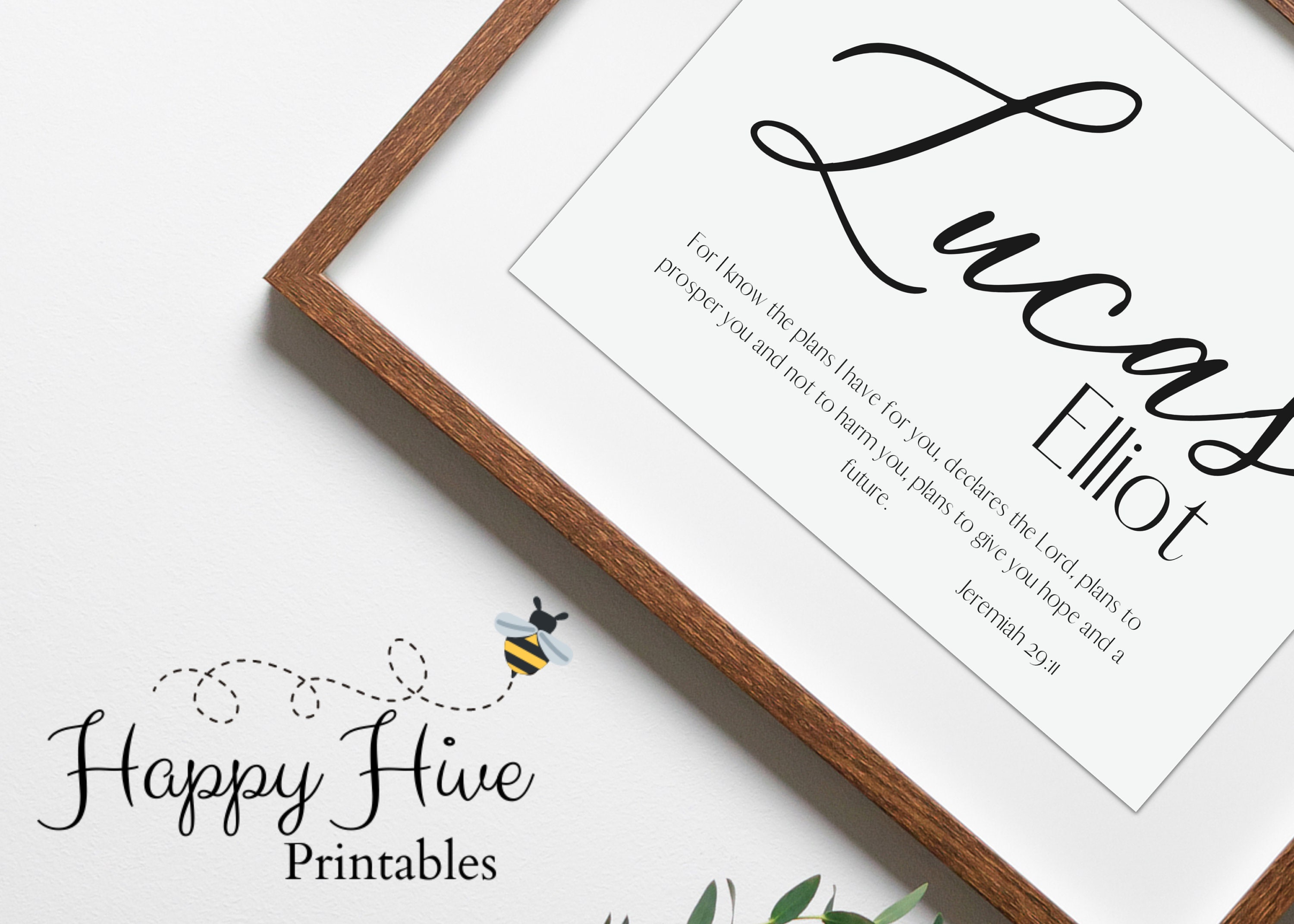 CHRISTIAN NURSERY PRINT Wall Sign Baby Name Wall Printable Custom Wall ...