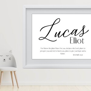 CHRISTIAN NURSERY PRINT Wall Sign Baby Name Wall Printable - Etsy