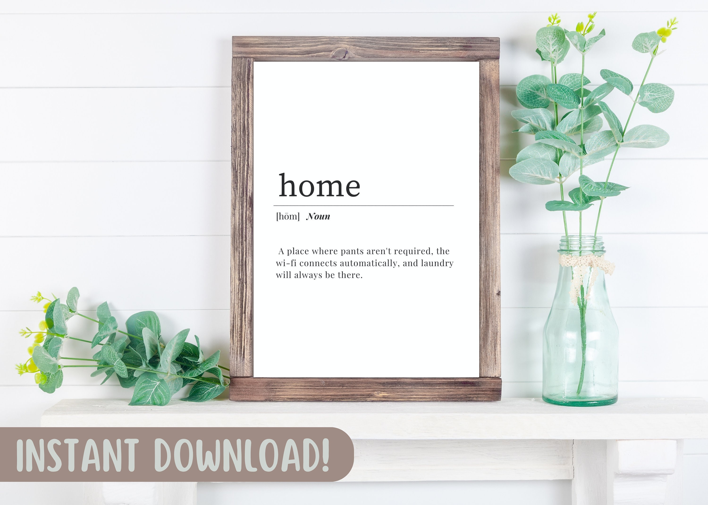 Funny HOME DEFINITION WALL Print Funny Home Quote Wall Art - Etsy