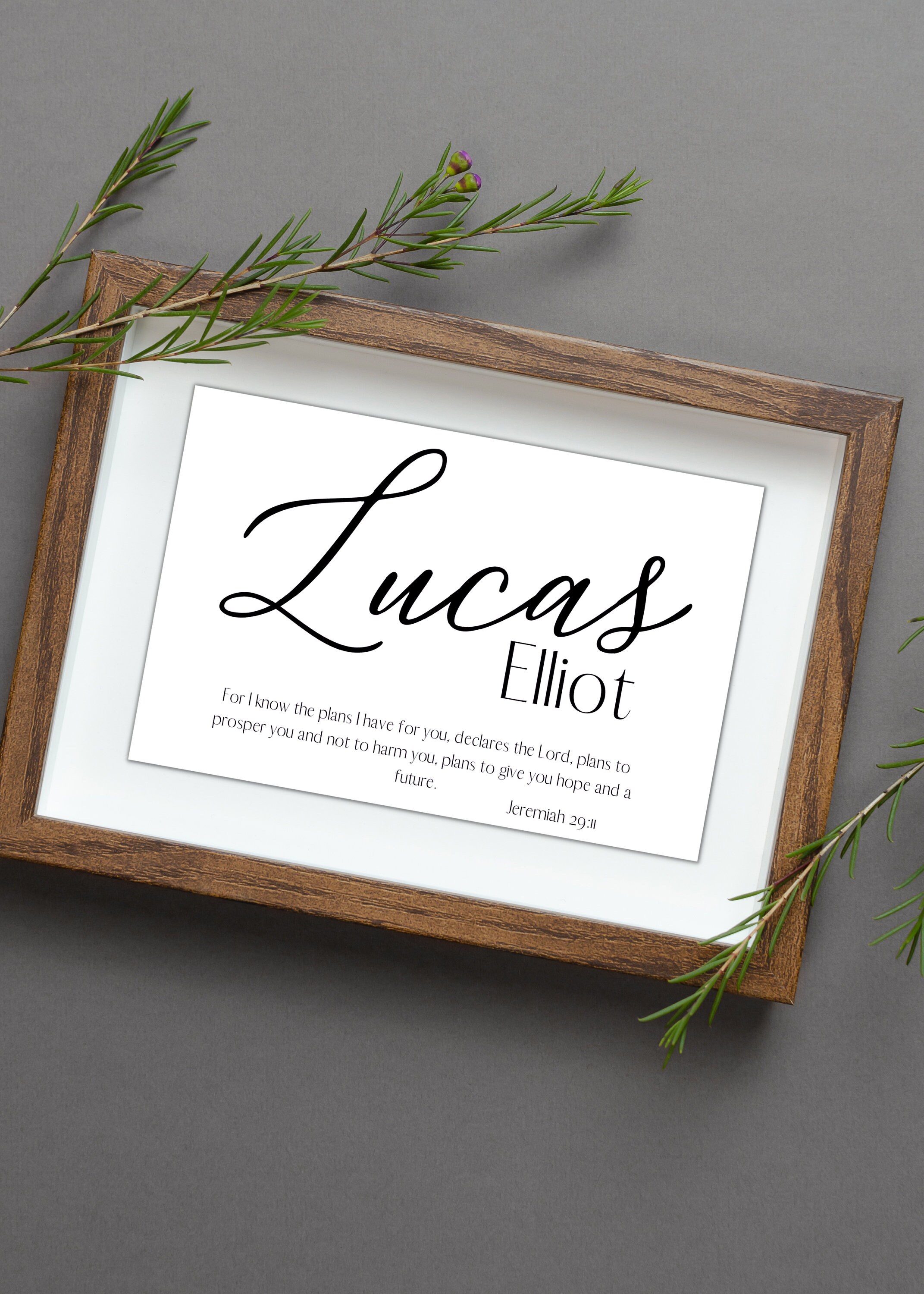 CHRISTIAN NURSERY PRINT Wall Sign Baby Name Wall Printable Custom Wall ...