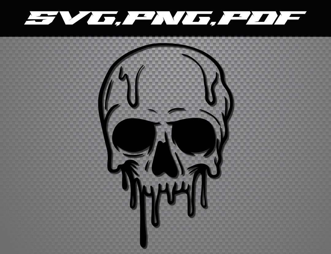 Dripping Skull Svg File•digital Download•svg File for Cricut•silhuotte ...