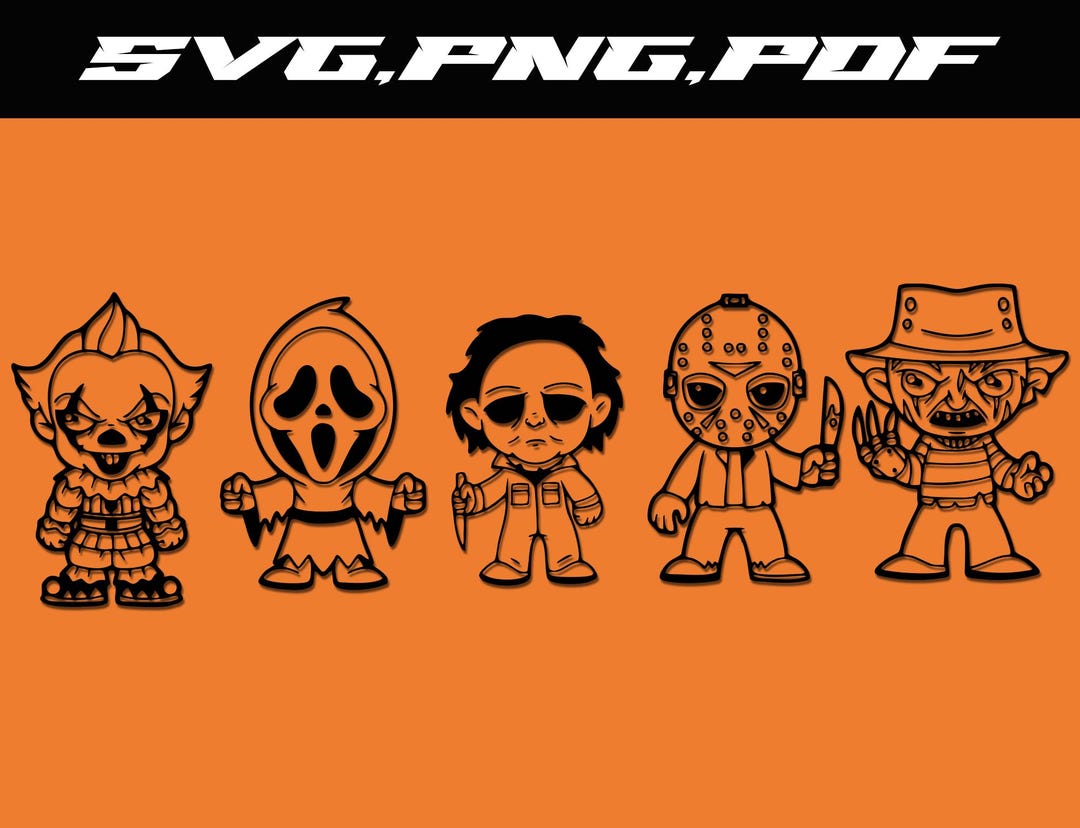 Baby Horror Character Bundle•halloween Svg File•digital Download•svg ...