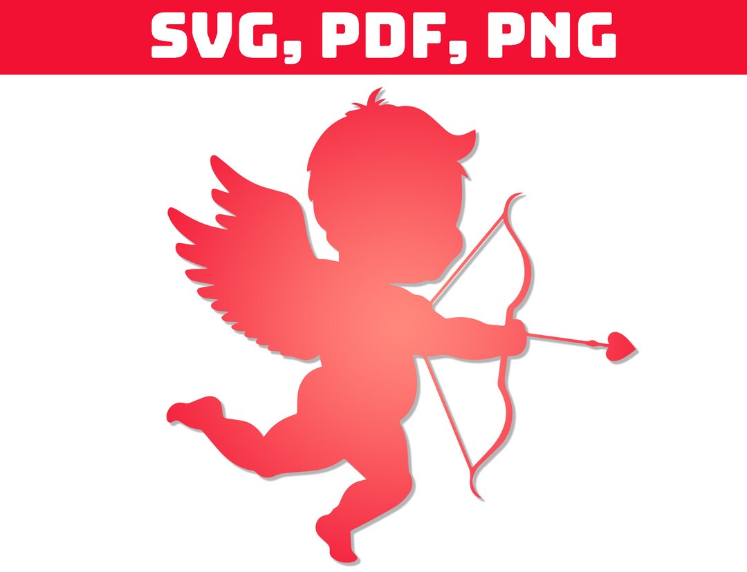 Cupid Silhouette, Love, Valentine's Day Svg File•digital Download•svg ...