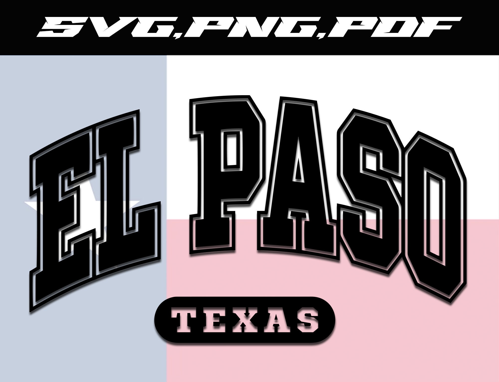 El Paso Sport Block University Svg File, Digital Download, Svg File for ...