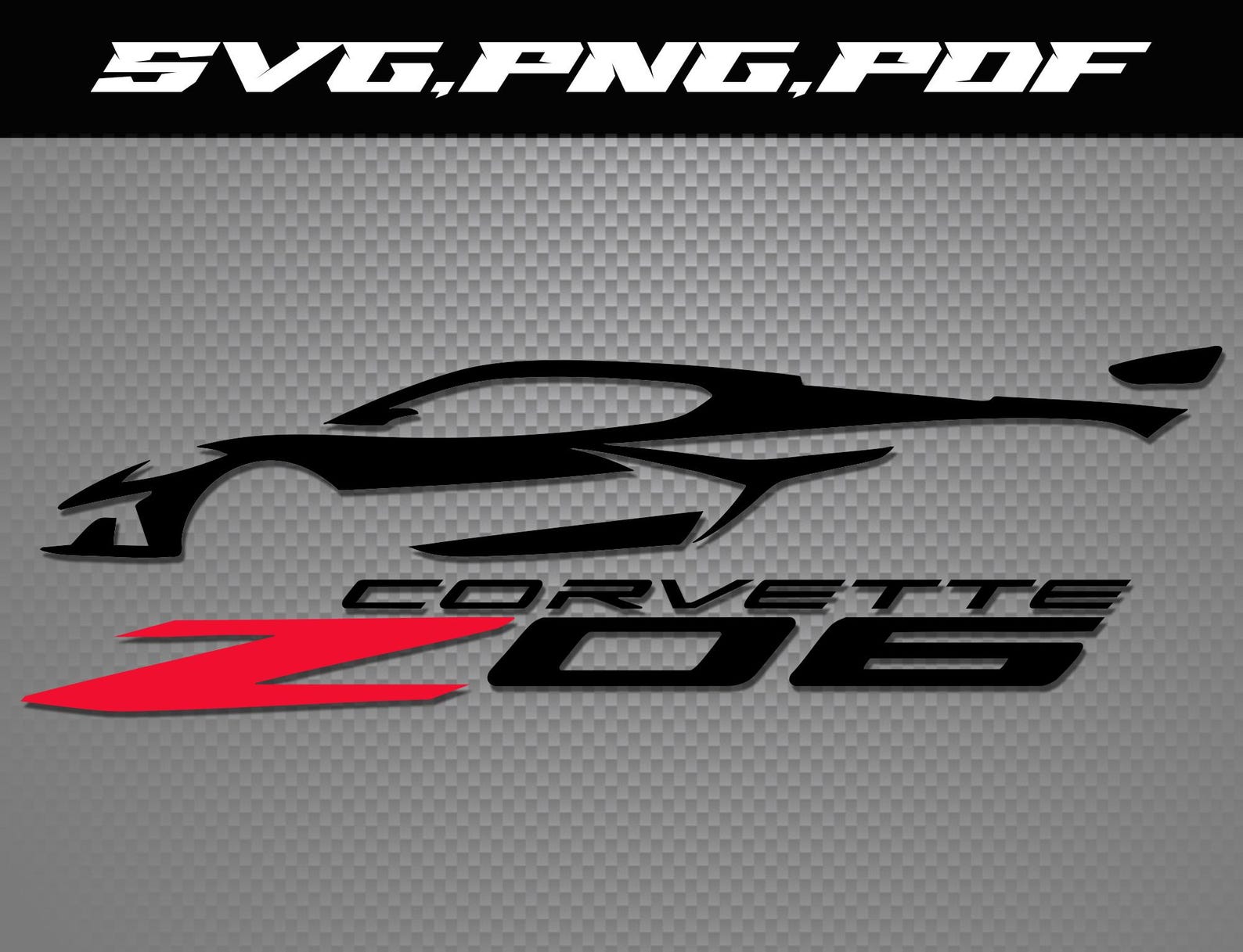 Z06 Corvette C8 Silhouette Svg File, Vinyl Cutting File, Cricut ...