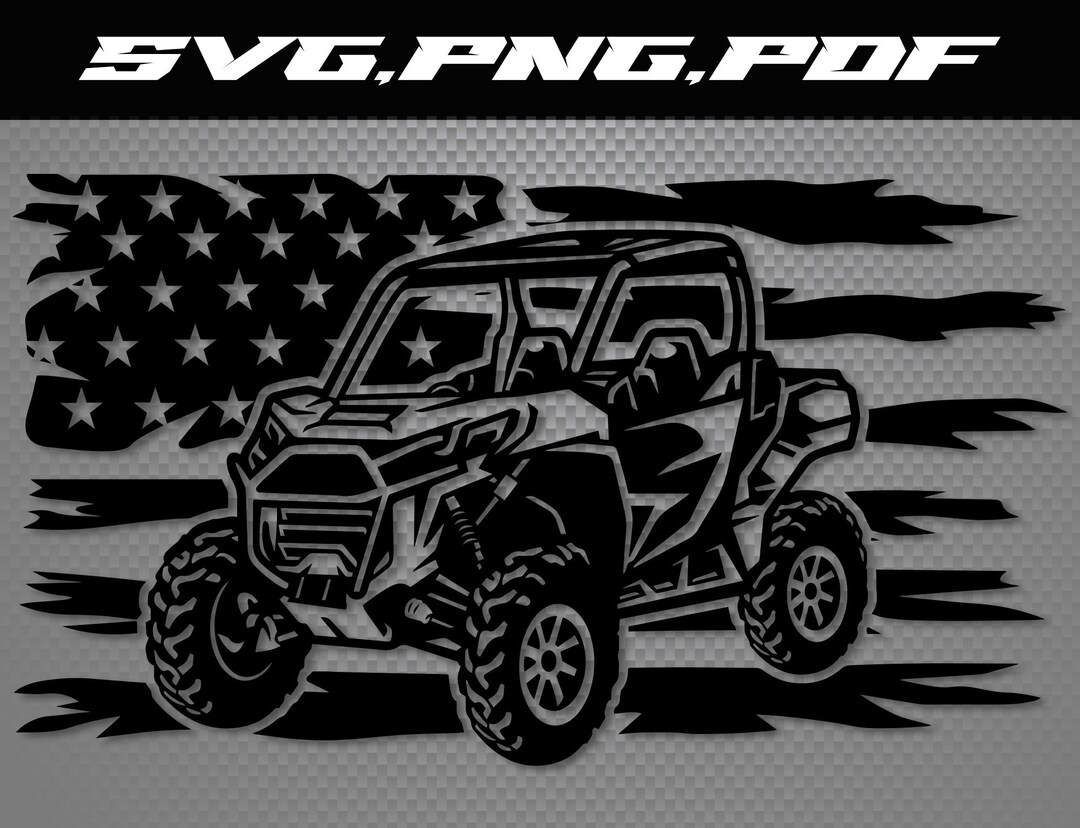 Rzr Utv Usa Flag Cricut, Silhouette, Cut Files, Digital File, Vinyl ...