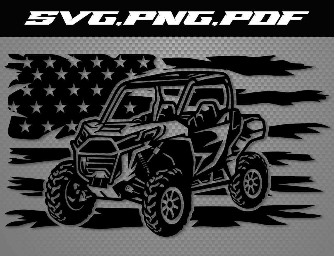 Rzr Utv Usa Flag Cricut, Silhouette, Cut Files, Digital File, Vinyl ...