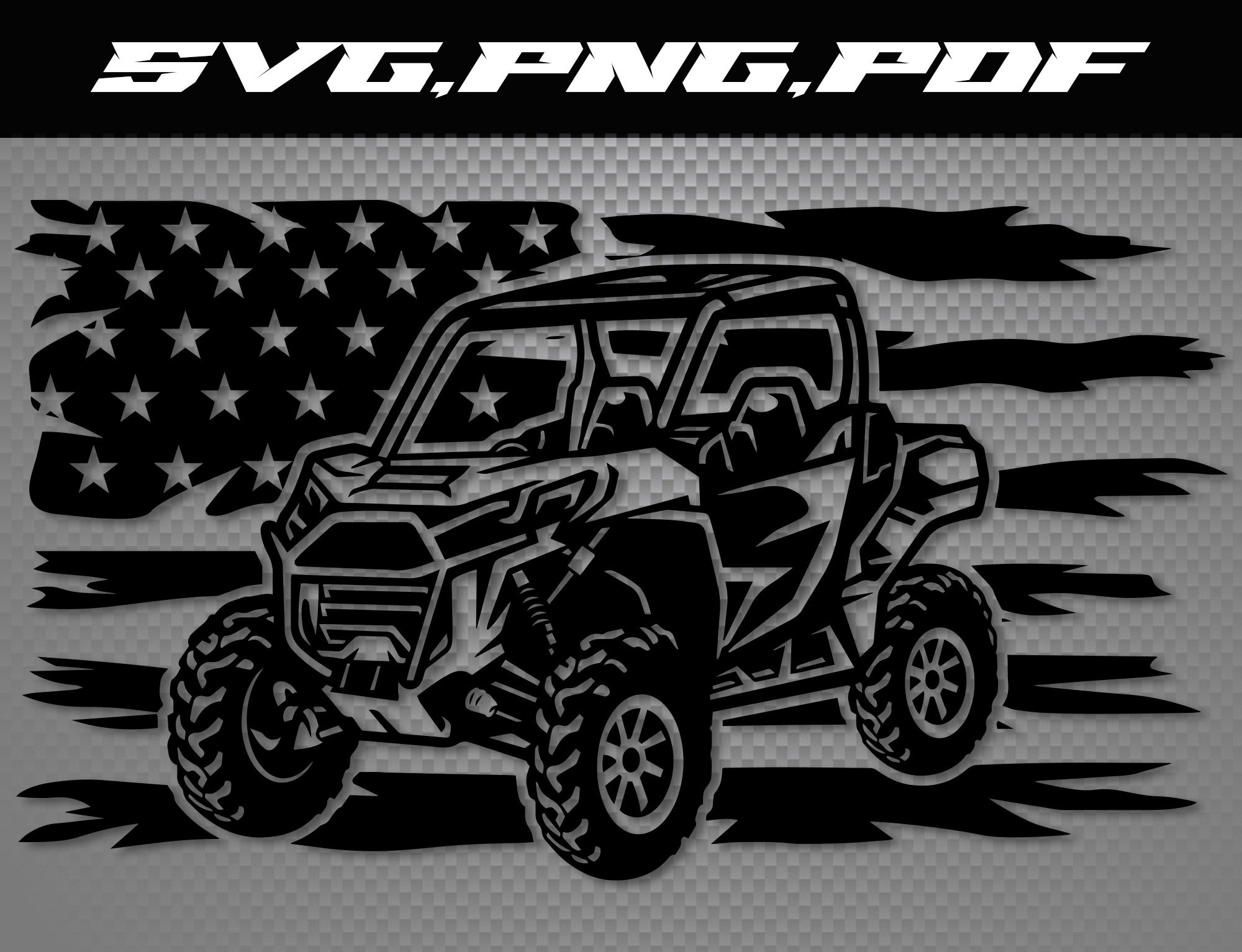 Rzr Utv Usa Flag Cricut, Silhouette, Cut Files, Digital File, Vinyl ...