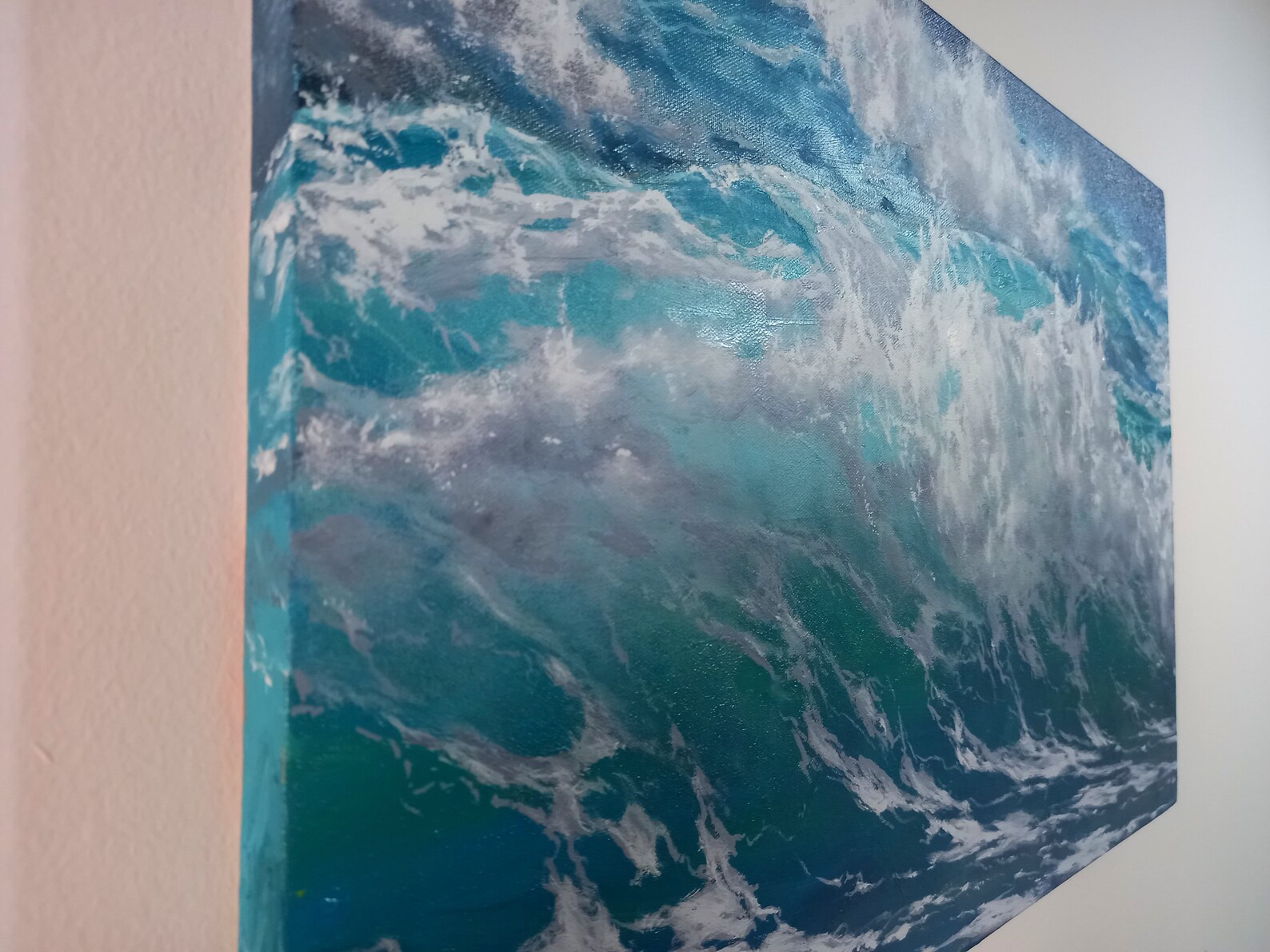Original Impasto Oil Painting: Seascape Wave Art, 23.6x15.7 In - Etsy