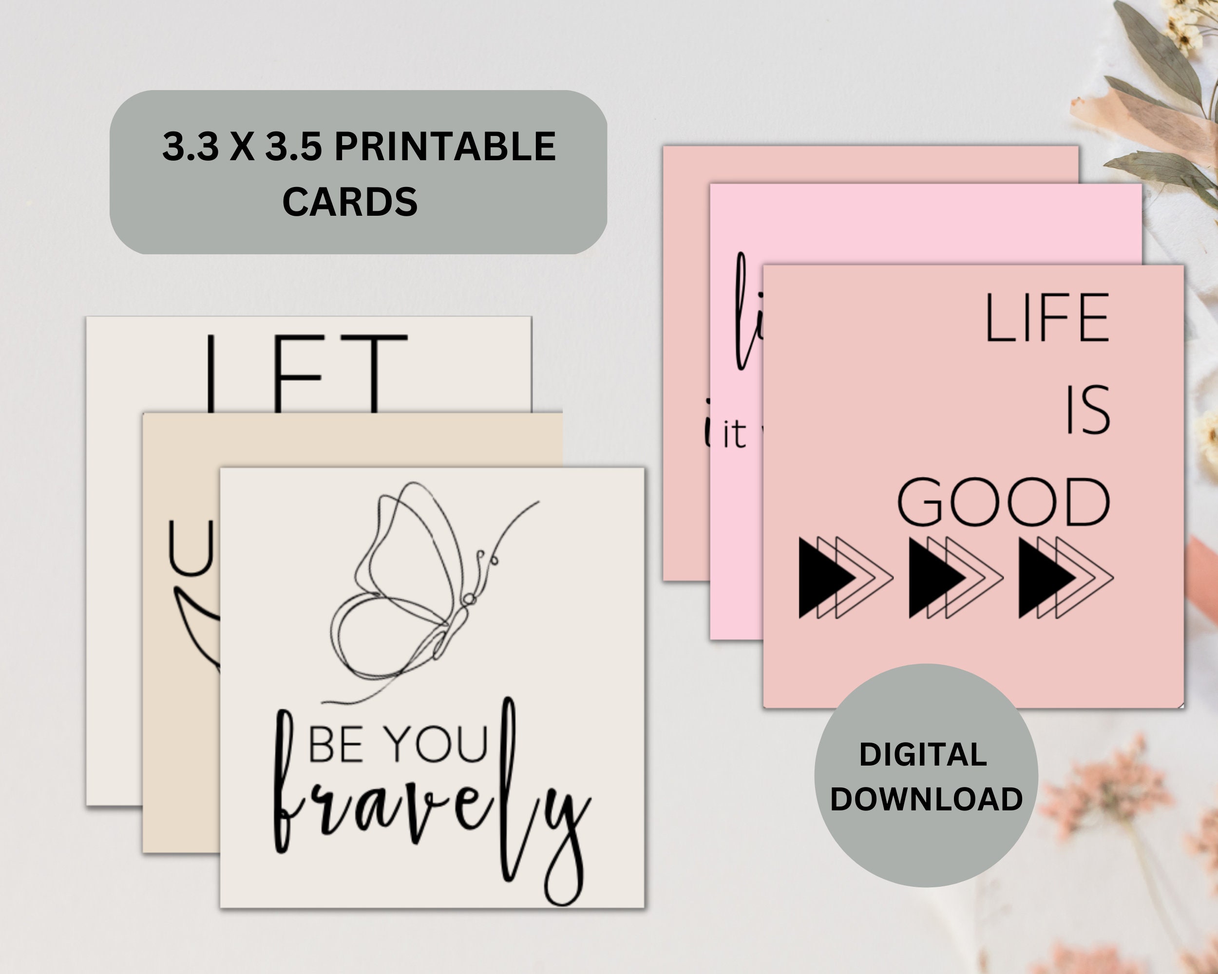 Printable Positive Mindset Cards | Mindset Cards| Daily Affirmation ...