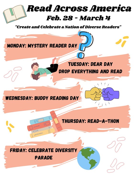 Read Across America Week Schedule - Etsy