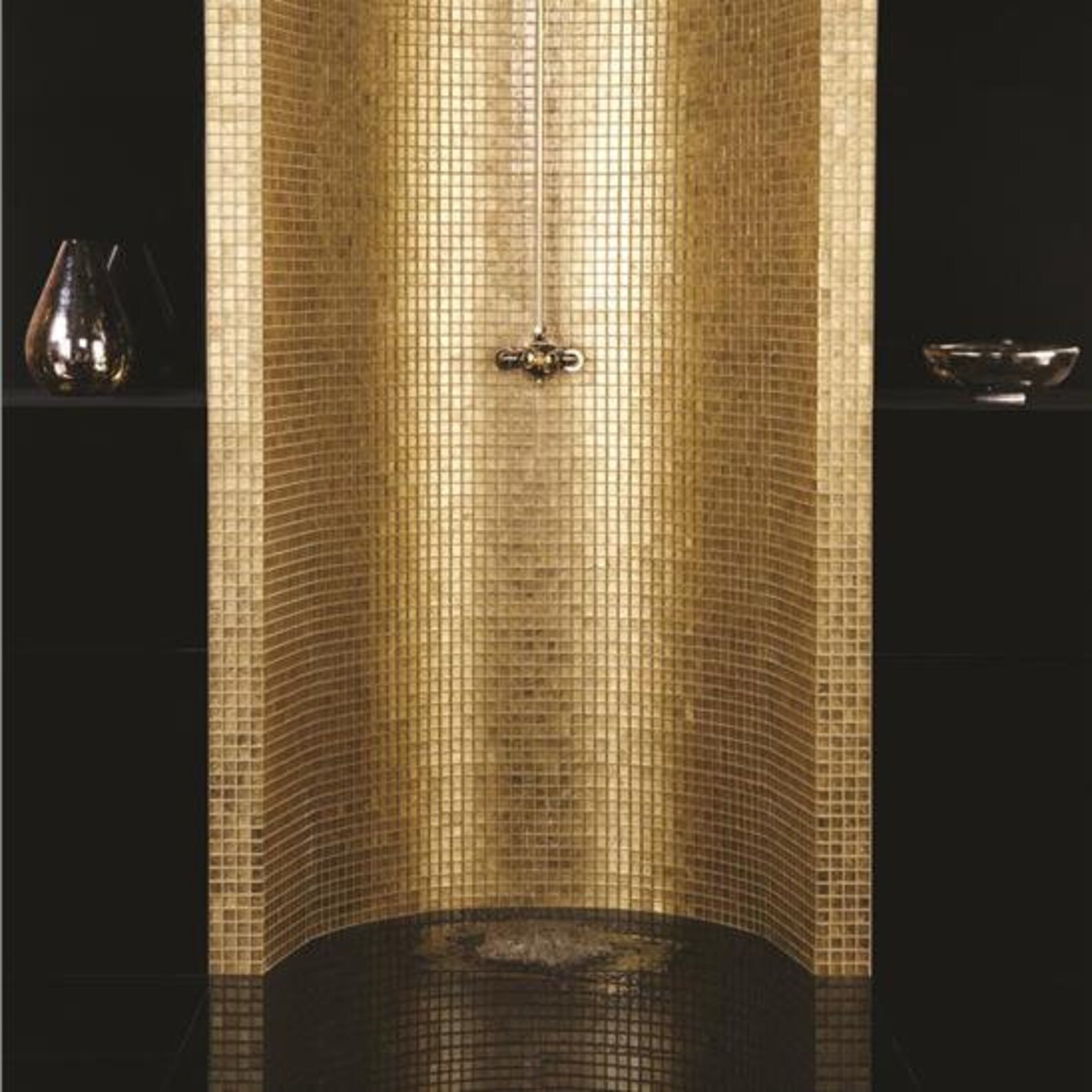 Luxury Gold Bullion Glass Mosaic Tile Wall Splashback - Etsy