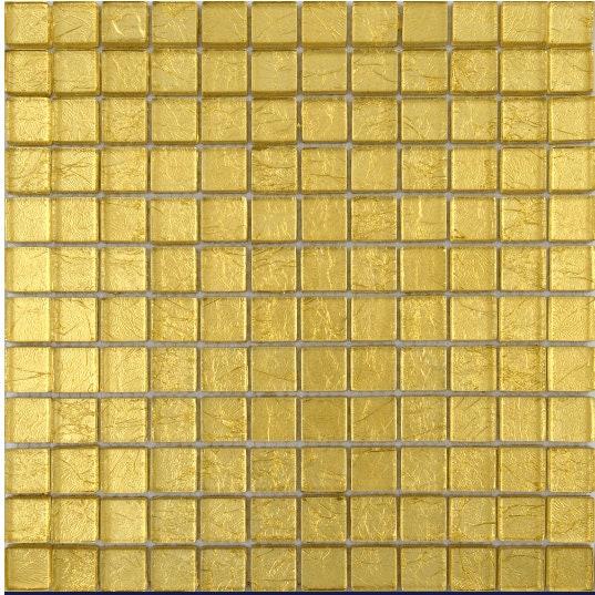 Luxury Gold Bullion Glass Mosaic Tile Wall Splashback Etsy