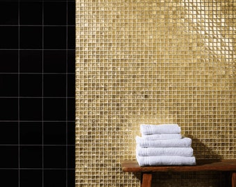 Luxury Gold Bullion Glass Mosaic Tile Wall Splashback - Etsy