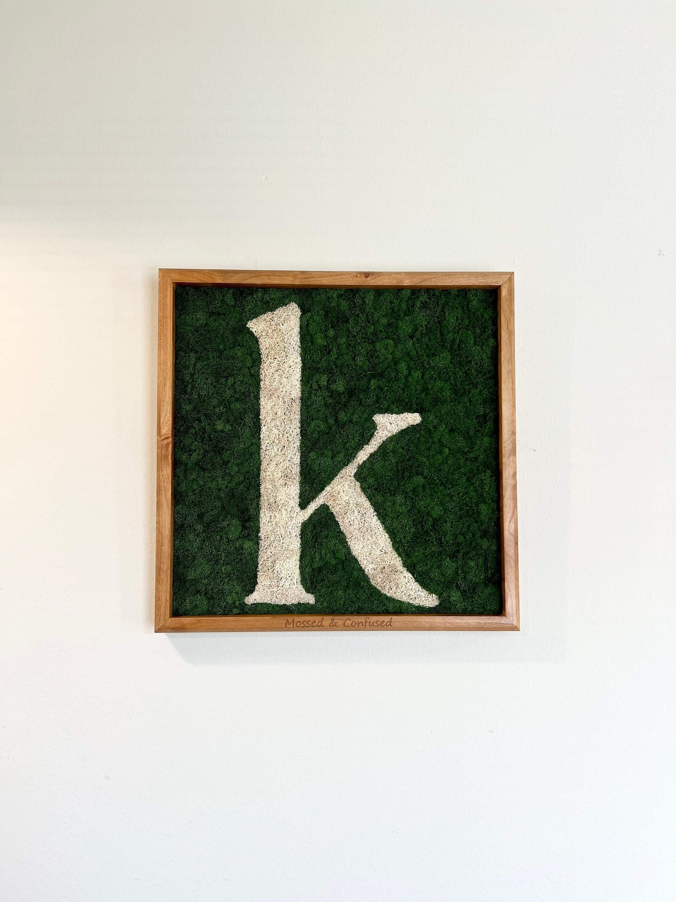Letter Moss Art, Moss Art, Preserved Moss Art, Framed Moss Art, Moss ...