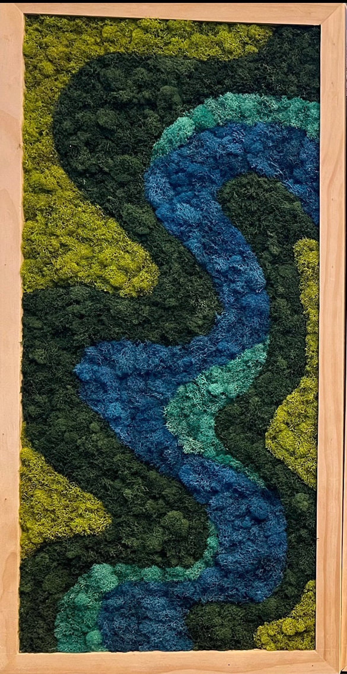 3 Panel Moss Art Moss Art Preserved Moss Art Framed Moss - Etsy