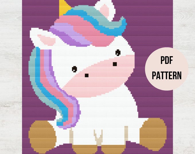 Crochet Unicorn Blanket Pattern | Crochet Unicorn Baby Blanket Pattern ...